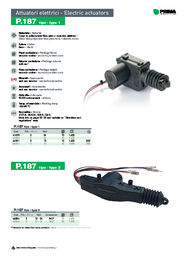 P187_type2 - Electric and pneumatic locking devices - Automotive ...